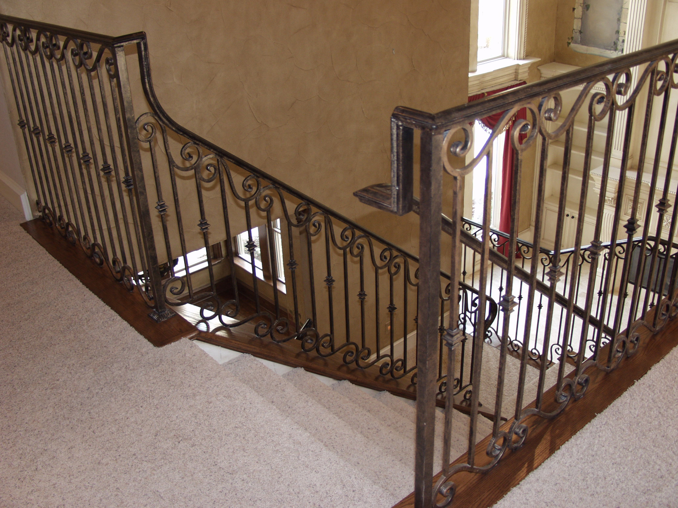 custom iron stairway 6 | House of Forgings | Stair and Railing Products