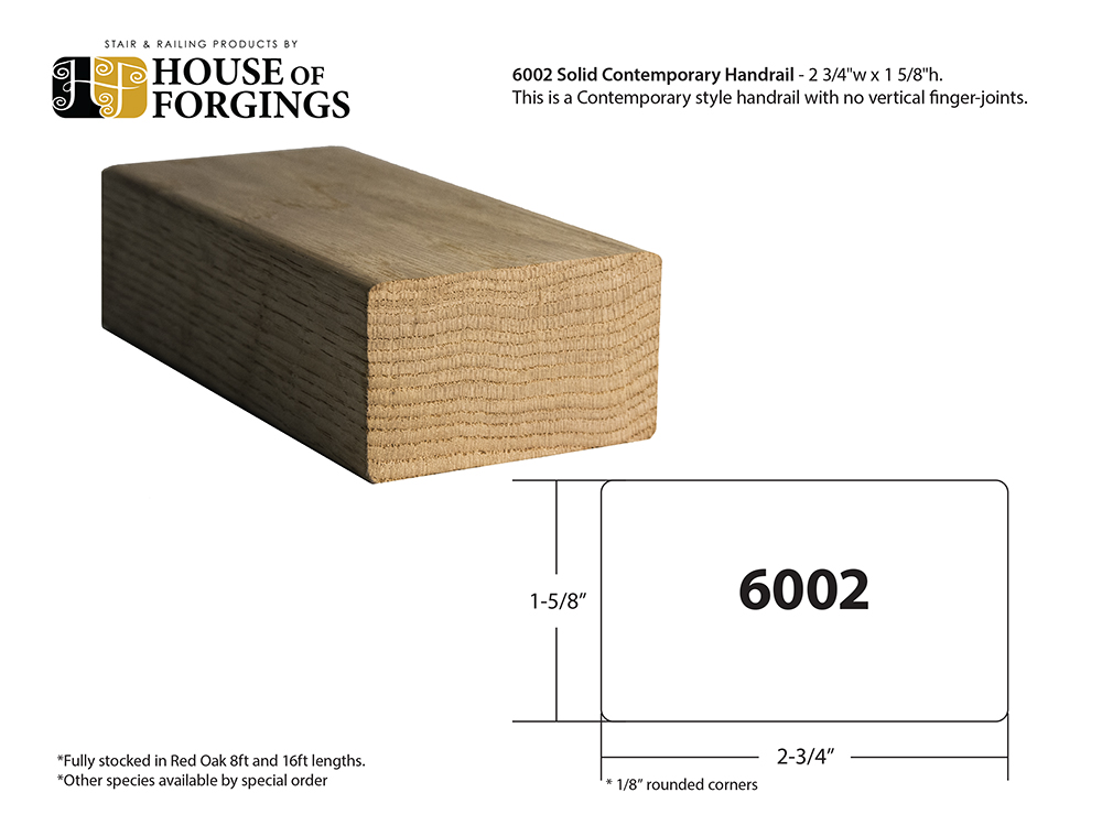6002 Specs-HF | House of Forgings | Stair and Railing Products