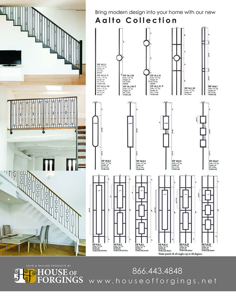 Aalto Collection-Flyer Rear-web | House of Forgings | Stair and Railing ...