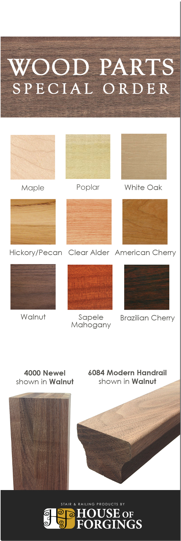 Special Order Wood Parts | House of Forgings | Stair and Railing Products
