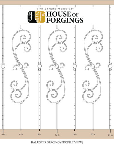 Baluster Measuring and Spacing Diagram for Staircases