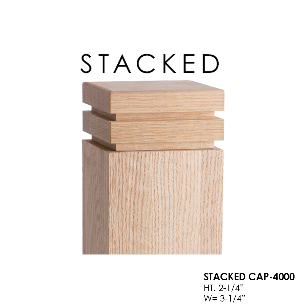 Stacked CAP-4000 – for 3-1/4″ Newels | House of Forgings | Stair and ...