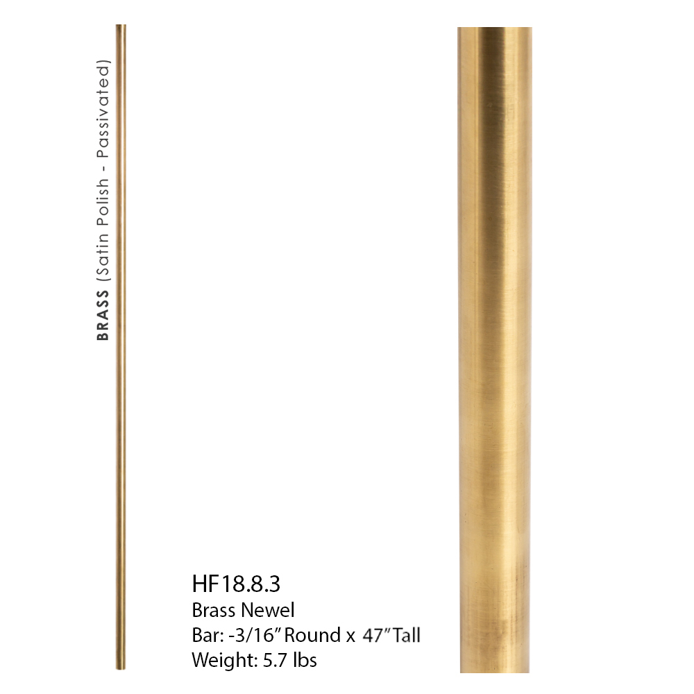 HF18.8.3 – Brass Newel for Soho | House of Forgings | Stair and Railing ...
