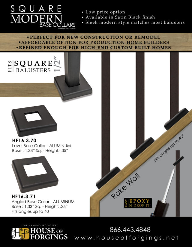 New Square Modern Base Collars