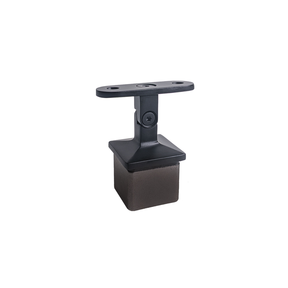 Adjustable Square Post Handrail Support – Satin Black | House of ...