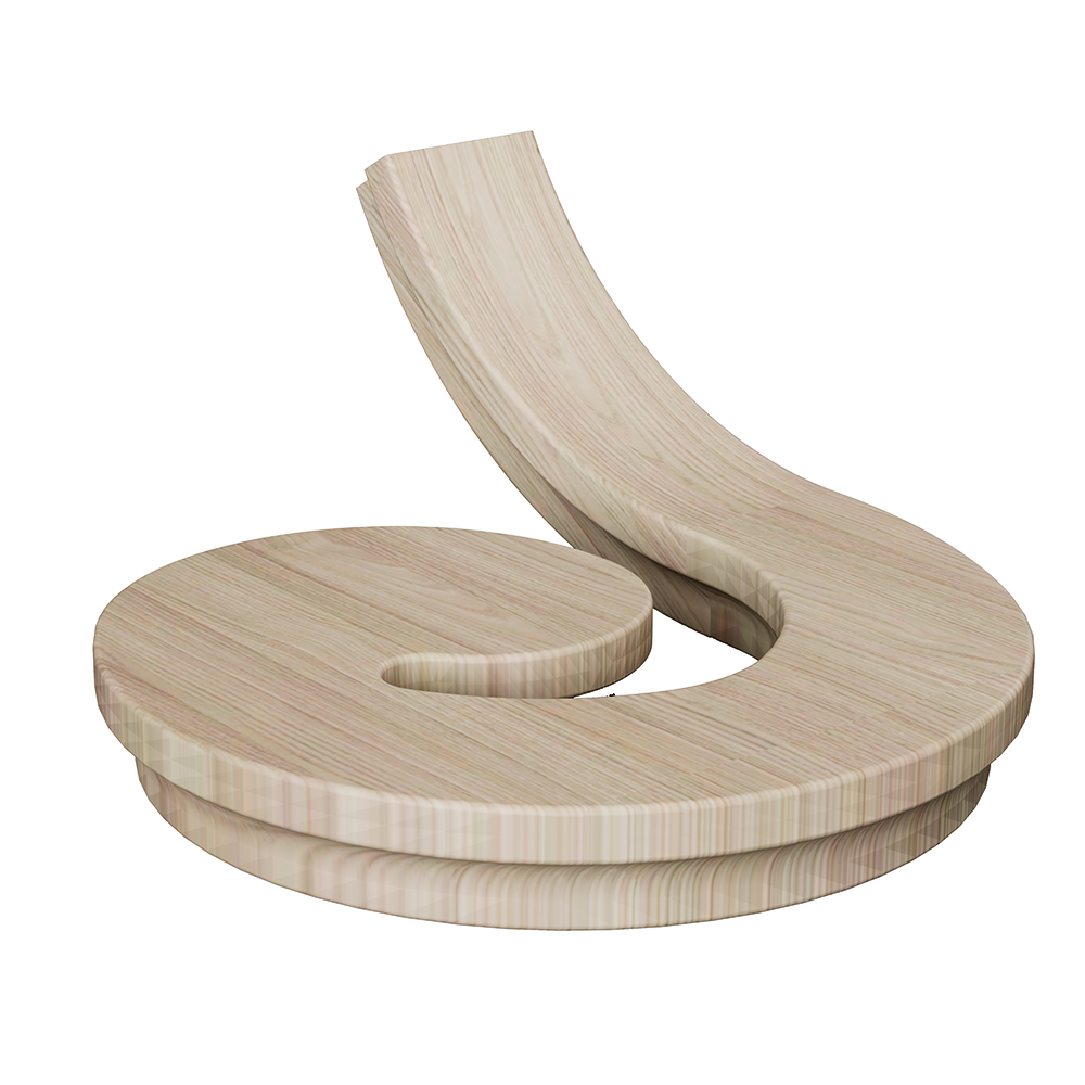 7430 Left Hand Volute Wood Handrail Fitting | House of Forgings | Stair ...