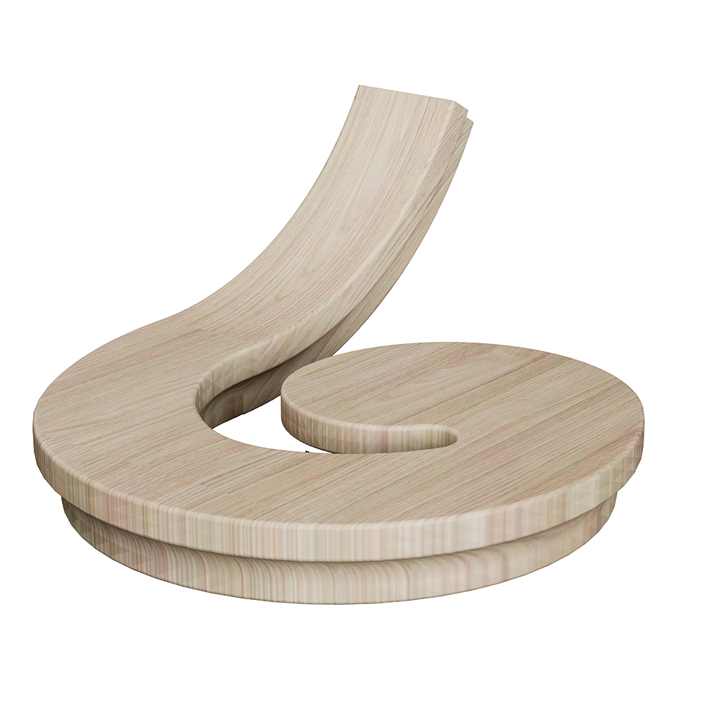 7435 Right Hand Volute Wood Handrail Fitting | House of Forgings ...