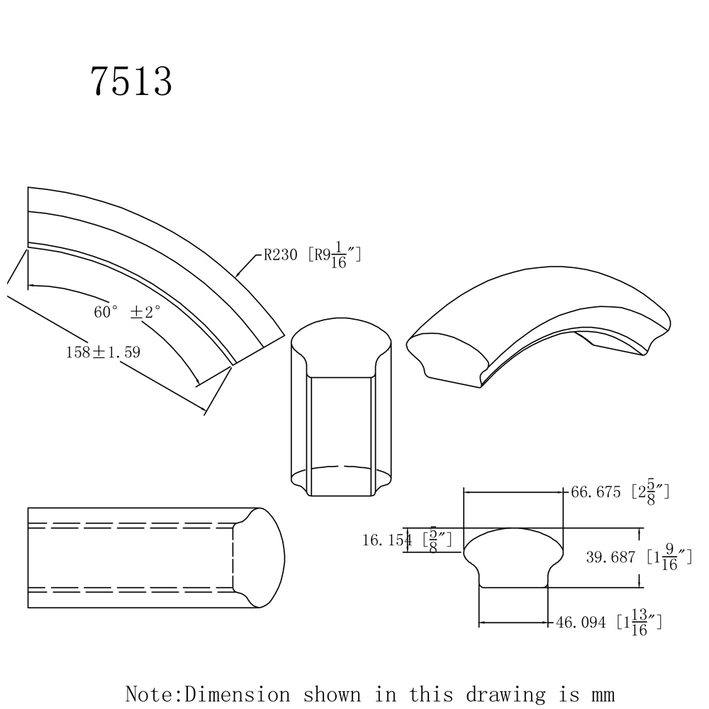 7513 Over Easing Wood Handrail Fitting | House of Forgings | Stair and ...