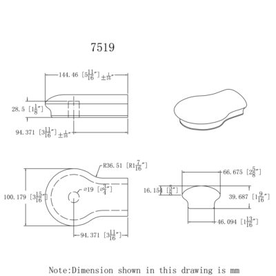 7519 Opening Cap Wood Handrail Fitting | House of Forgings | Stair and ...