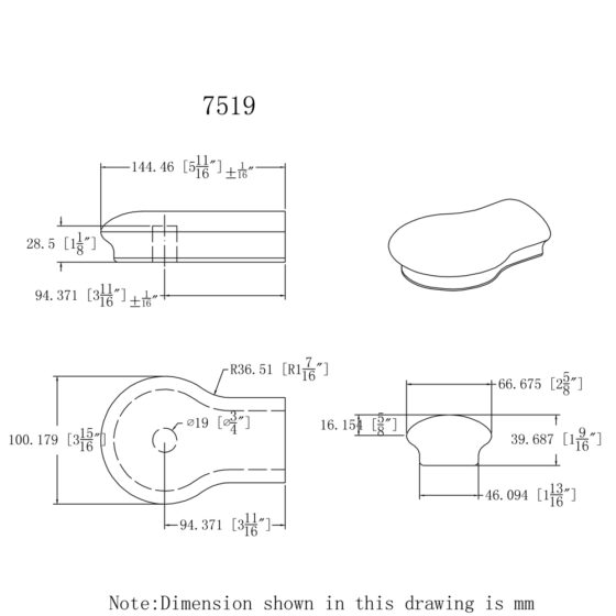 7519 Opening Cap Wood Handrail Fitting | House of Forgings | Stair and ...