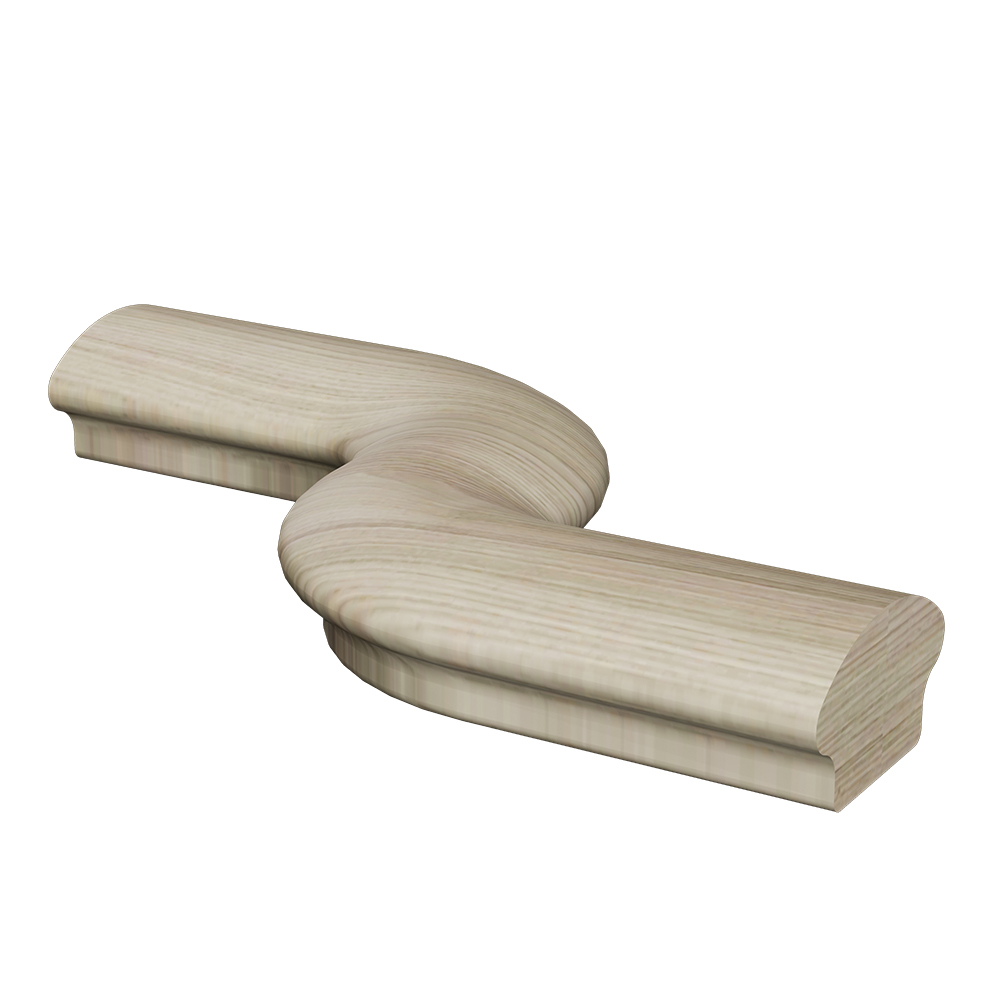 7522-L Left S-Turn Wood Handrail Fitting | House of Forgings | Stair ...
