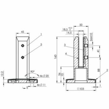 1/2″ Glass Spigot – Small Floor Mount Profile | House of Forgings ...