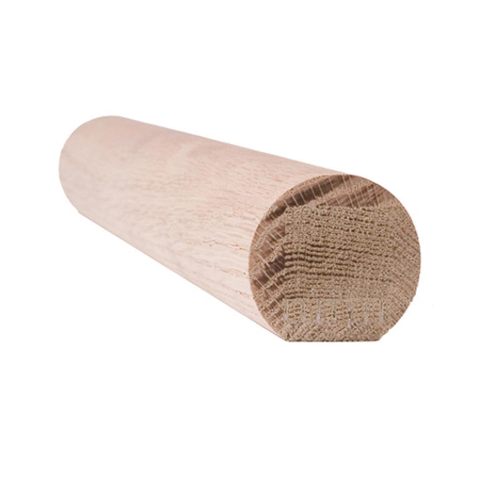 6040 Series Wall Handrail in Red Oak - Secure Wall Railing