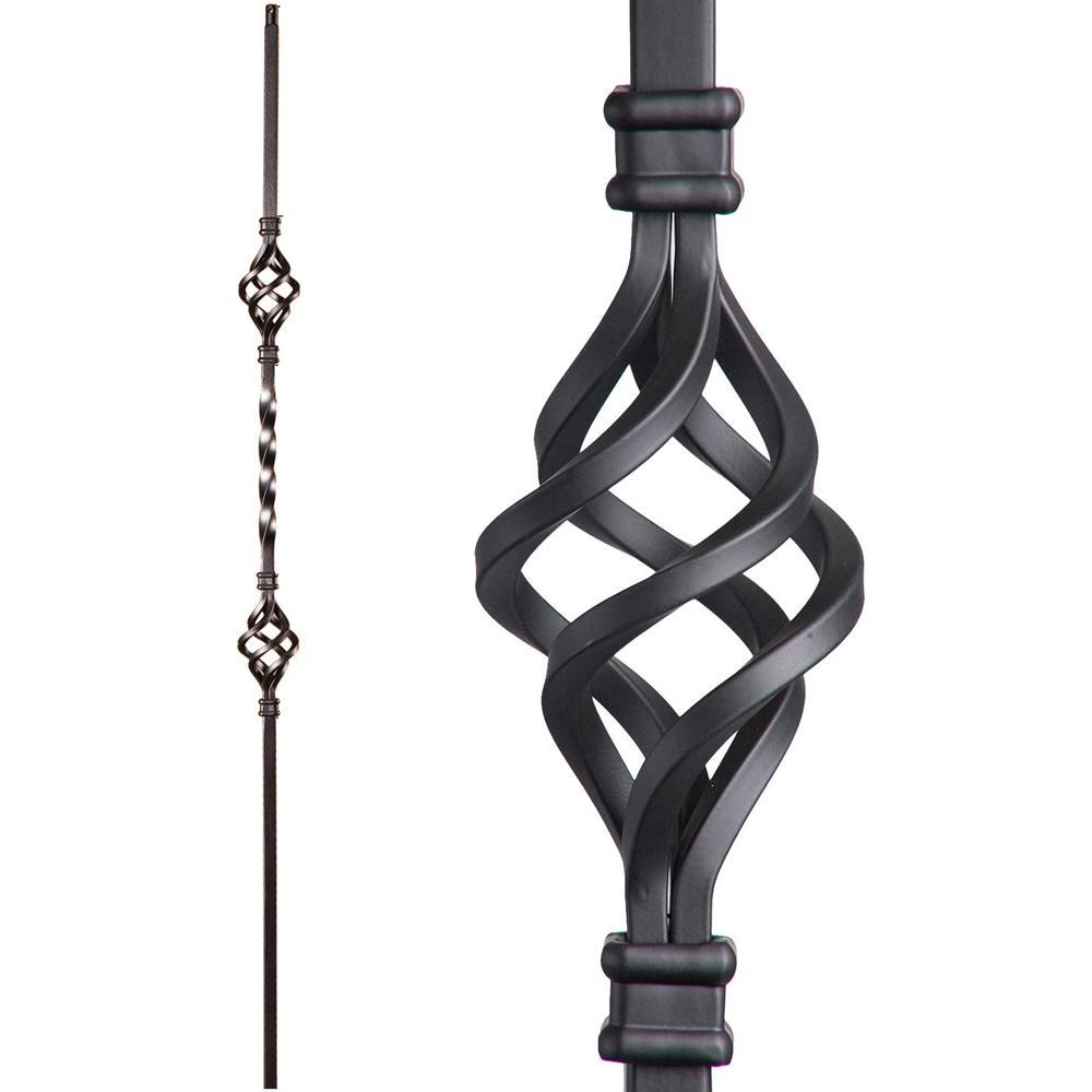 16.1.4-T Double Basket Hollow Iron Baluster | House of Forgings | Stair ...