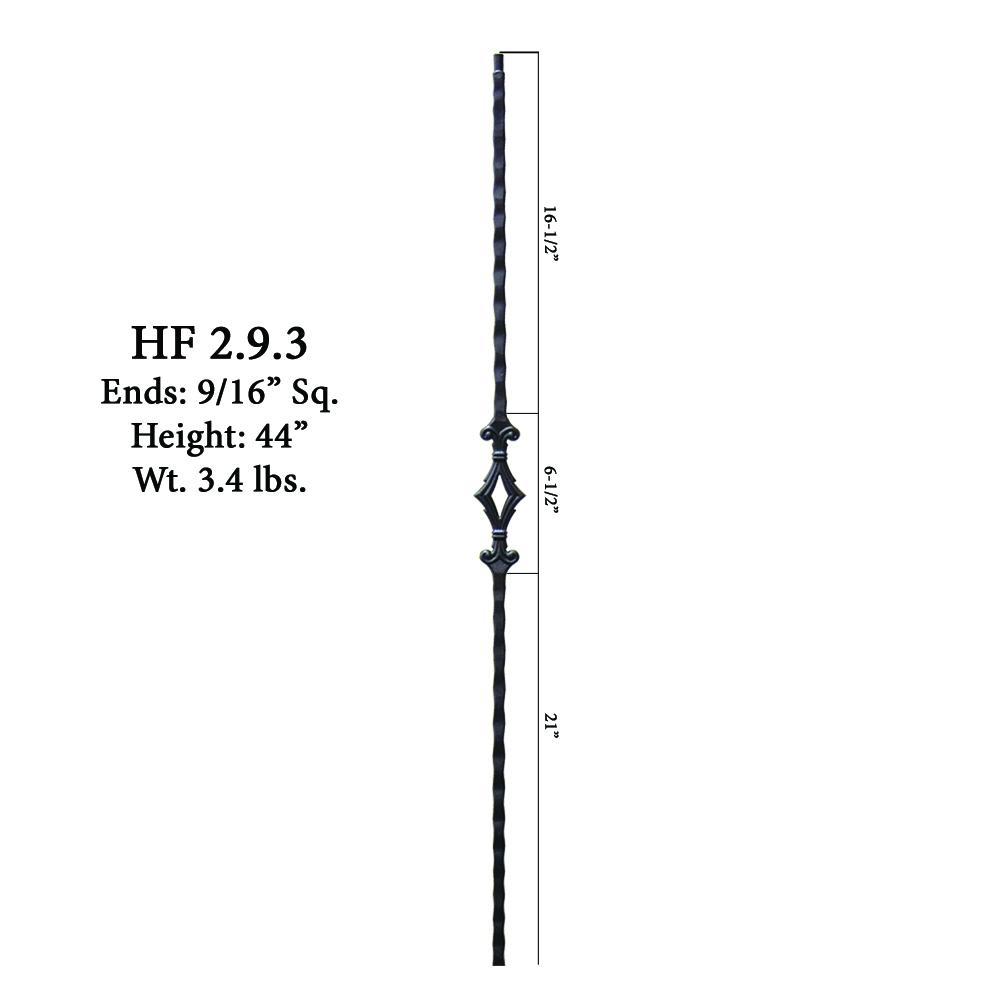 2.9.3 Single Diamond Iron Baluster | House of Forgings | Stair and ...