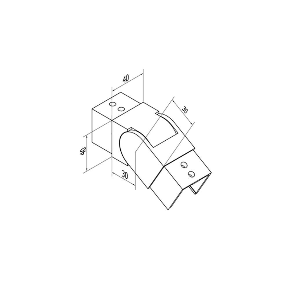 Square Glass Cap Rail Adjustable Angle Fitting Down | House of Forgings ...