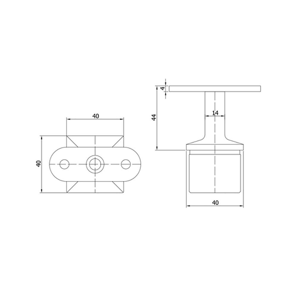 Square Post Handrail Support | House of Forgings | Stair and Railing ...