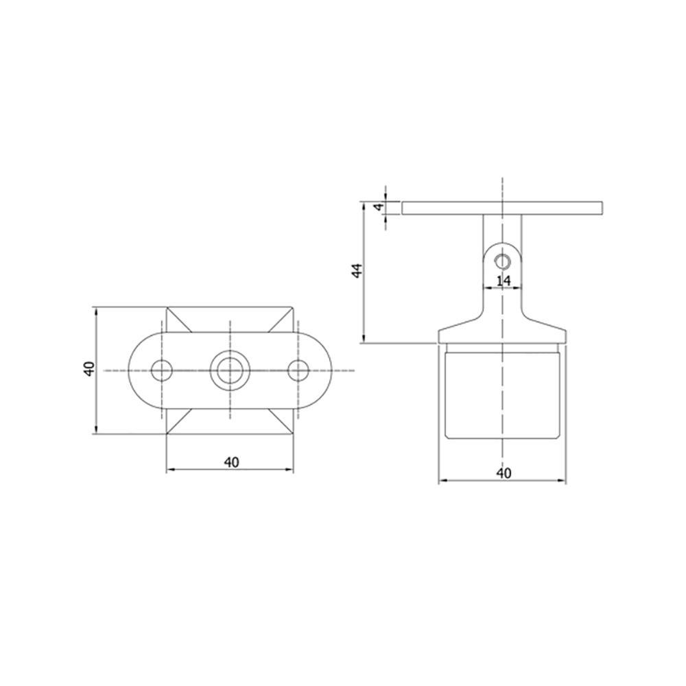 Adjustable Square Post Handrail Support – Satin Black | House of ...